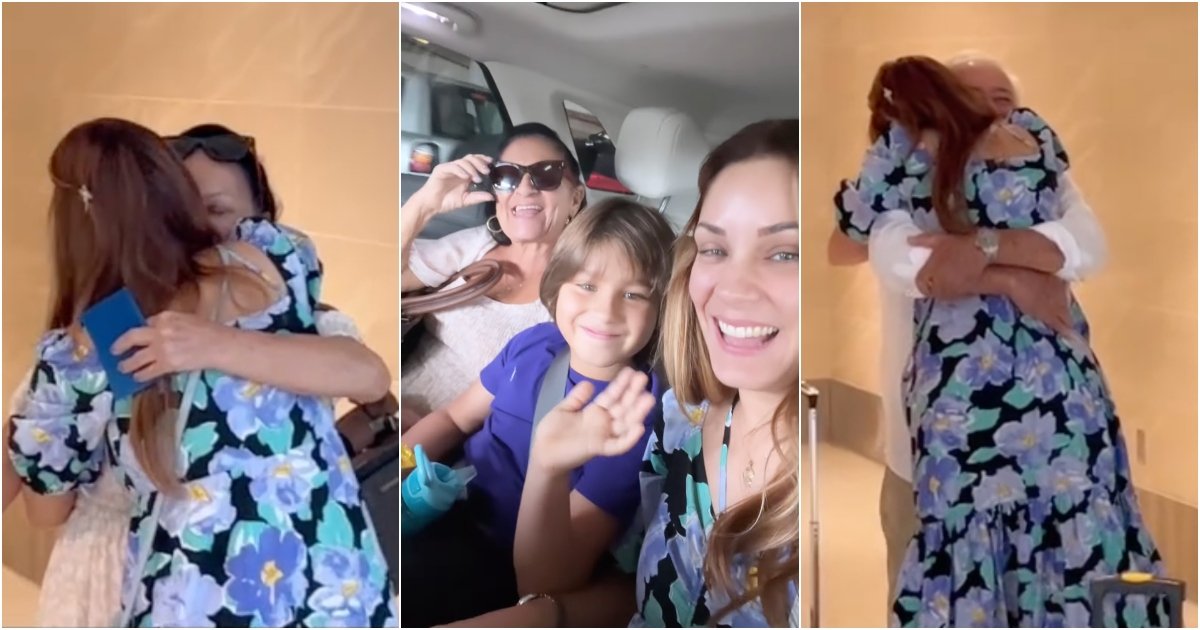 Actriz cubana Yory Gómez recibe a sus padres en Estados Unidos (VIDEO)