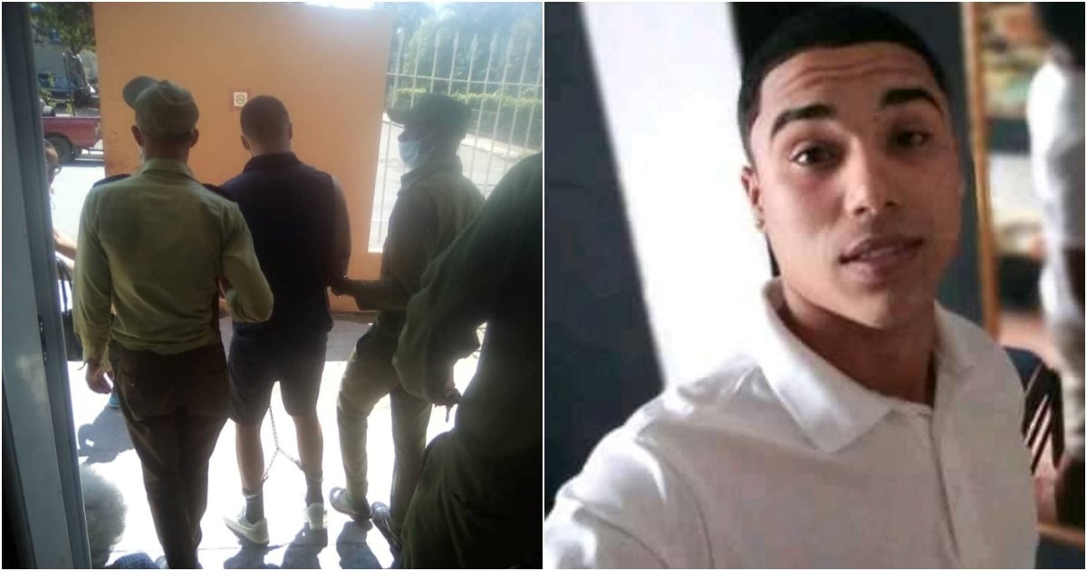 Joven preso político del 11J es llevado al hospital esposado de manos y pies